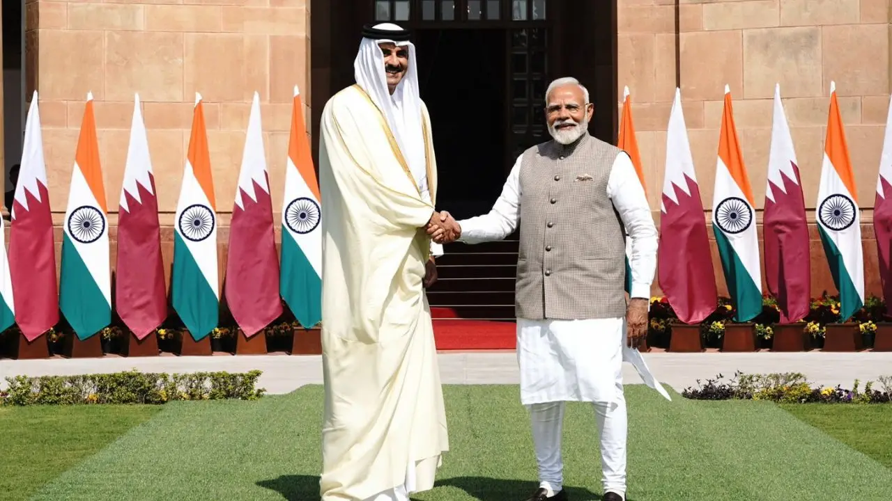 PM Modi hosts Qatar’s Amir Sheikh Tamim Bin Hamad Al Thani at Hyderabad ...