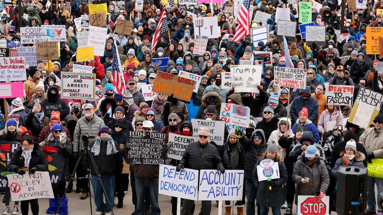 What is 50501 movement? Protesters rally across US against Trump's policies