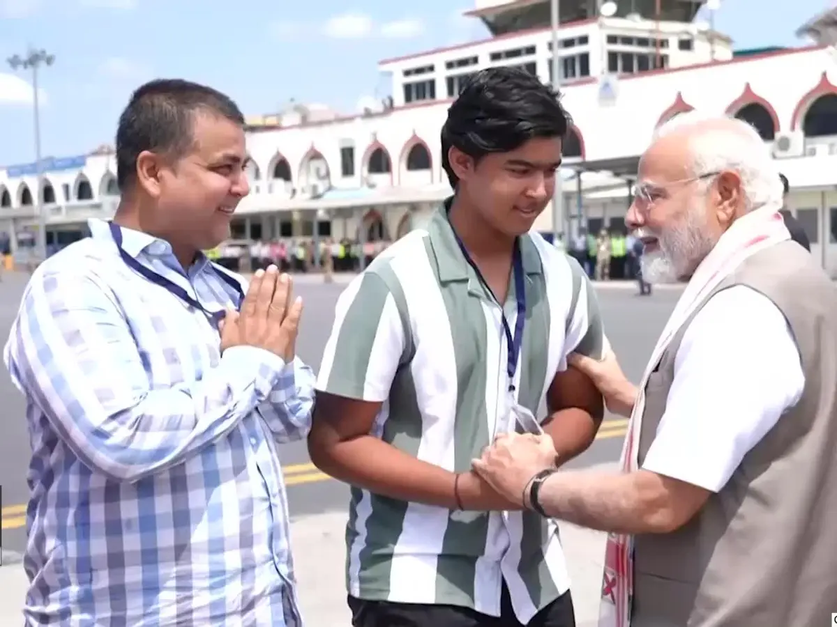 PM Narendra Modi meets young cricketer Vaibhav Suryavanshi and his ...
