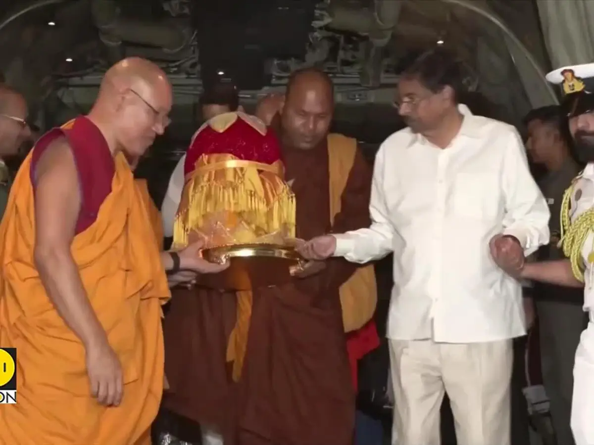 Holy relics of Lord Buddha return to India after a month-long ...