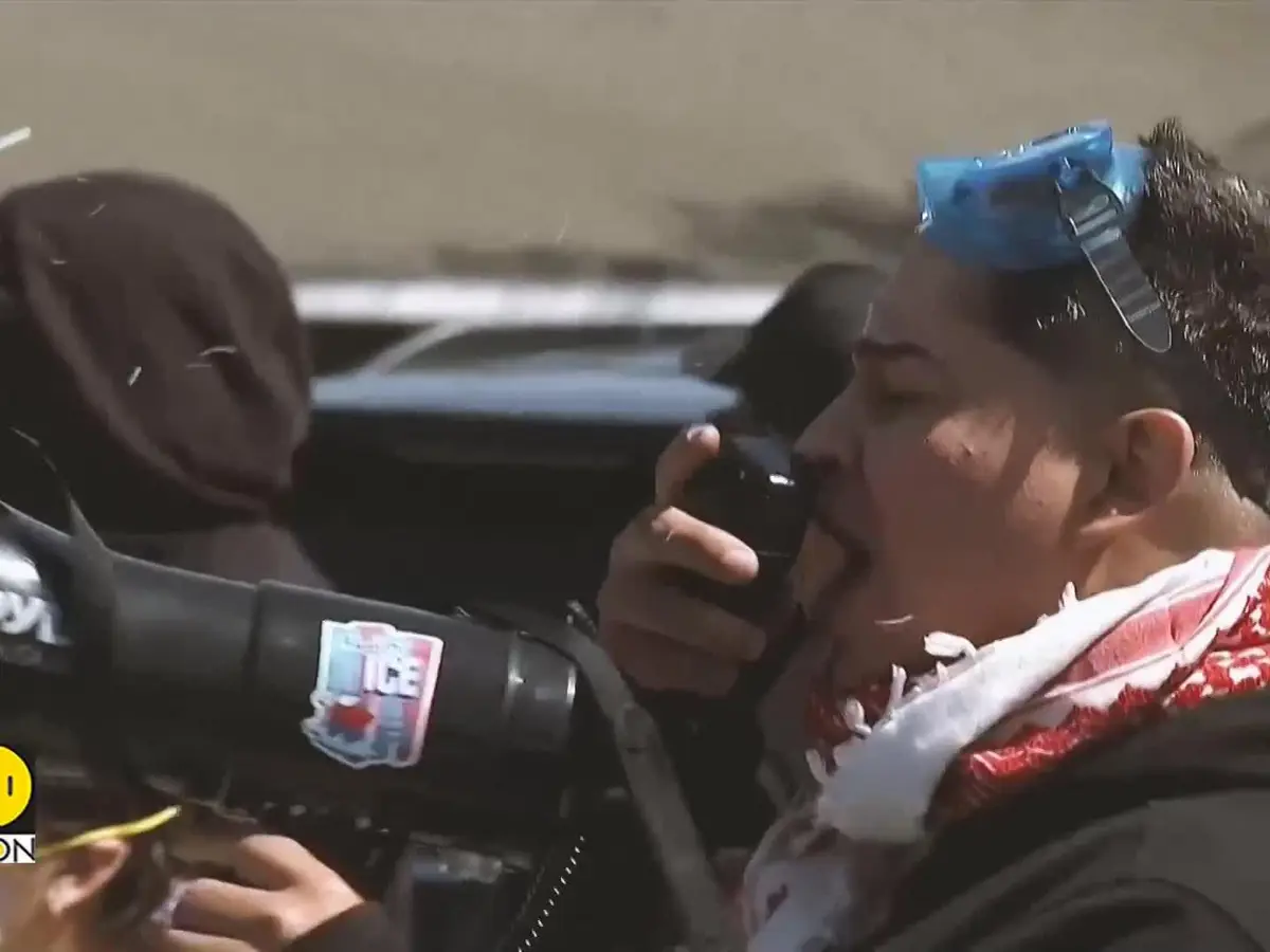 LA protests: Scenes of mayhem on Los Angeles streets, tear gas, flash ...