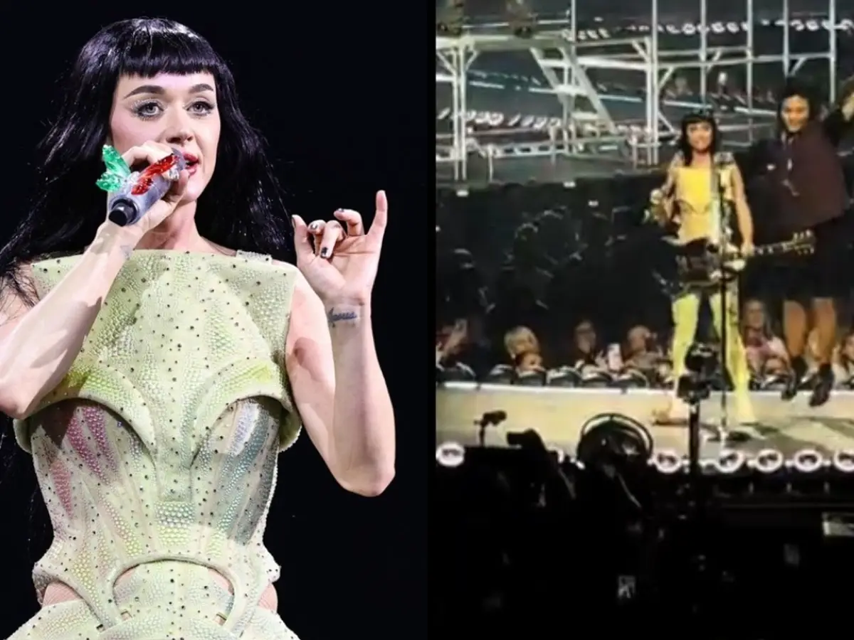 Katy Perry 'scary' moment as singer gets grabbed by fan on stage during ...