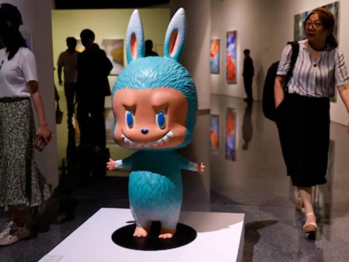 The Labubu craze! A human-sized doll auctioned for over $150,000