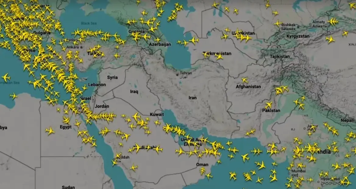 How planes emptied Iranian airspace following Israeli strike | List of ...