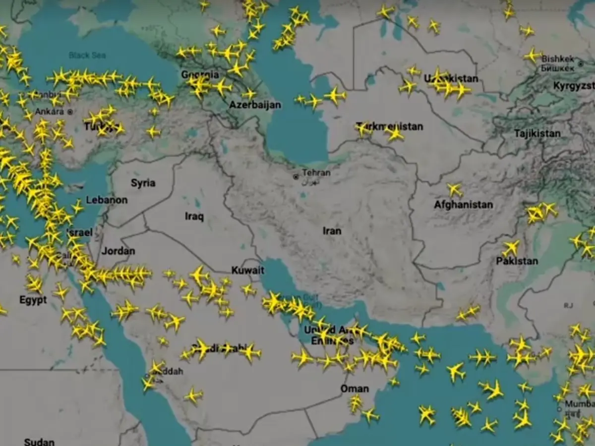 How planes emptied Iranian airspace following Israeli strike | List of ...