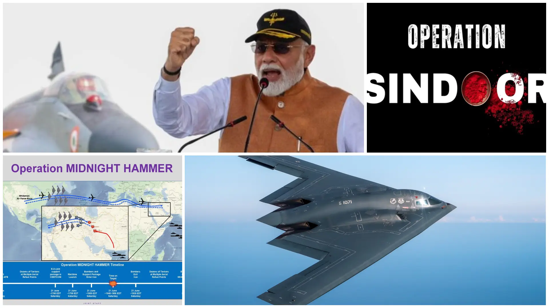 Operation Sindoor, Operation Rising Lion and Operation Midnight Hammer ...