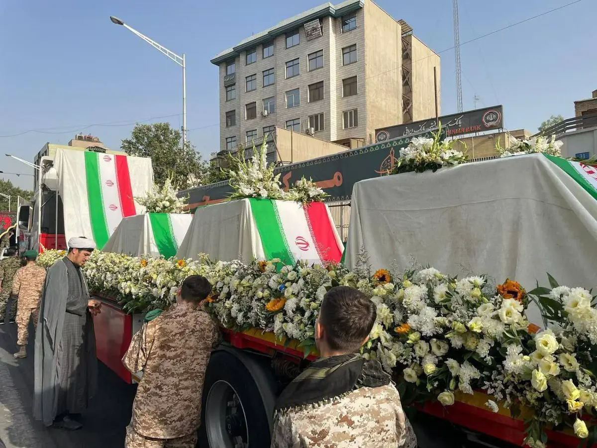 Iran holds mass funeral for military leaders killed in Israeli strikes