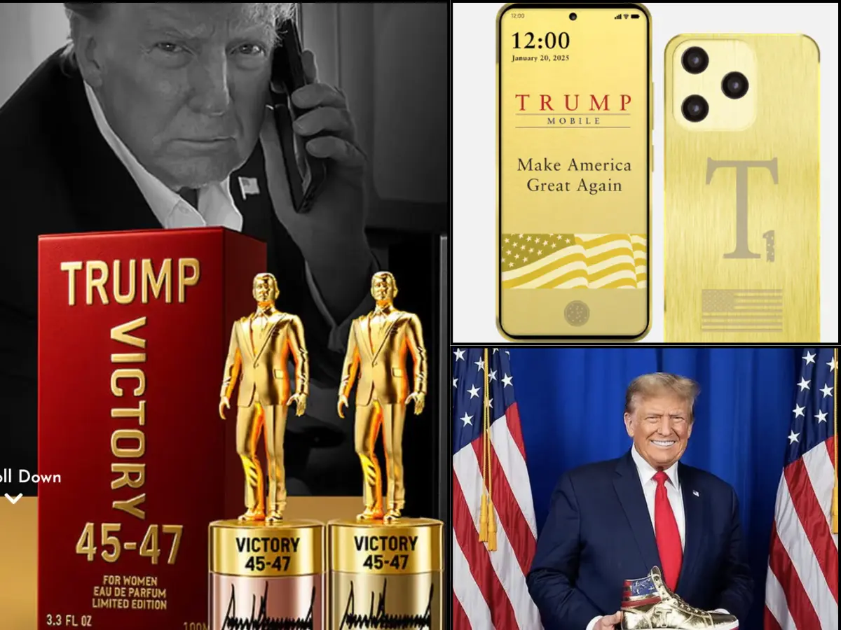 Trump launches 'Victory 45-47' fragrances with gold statue of him: He ...