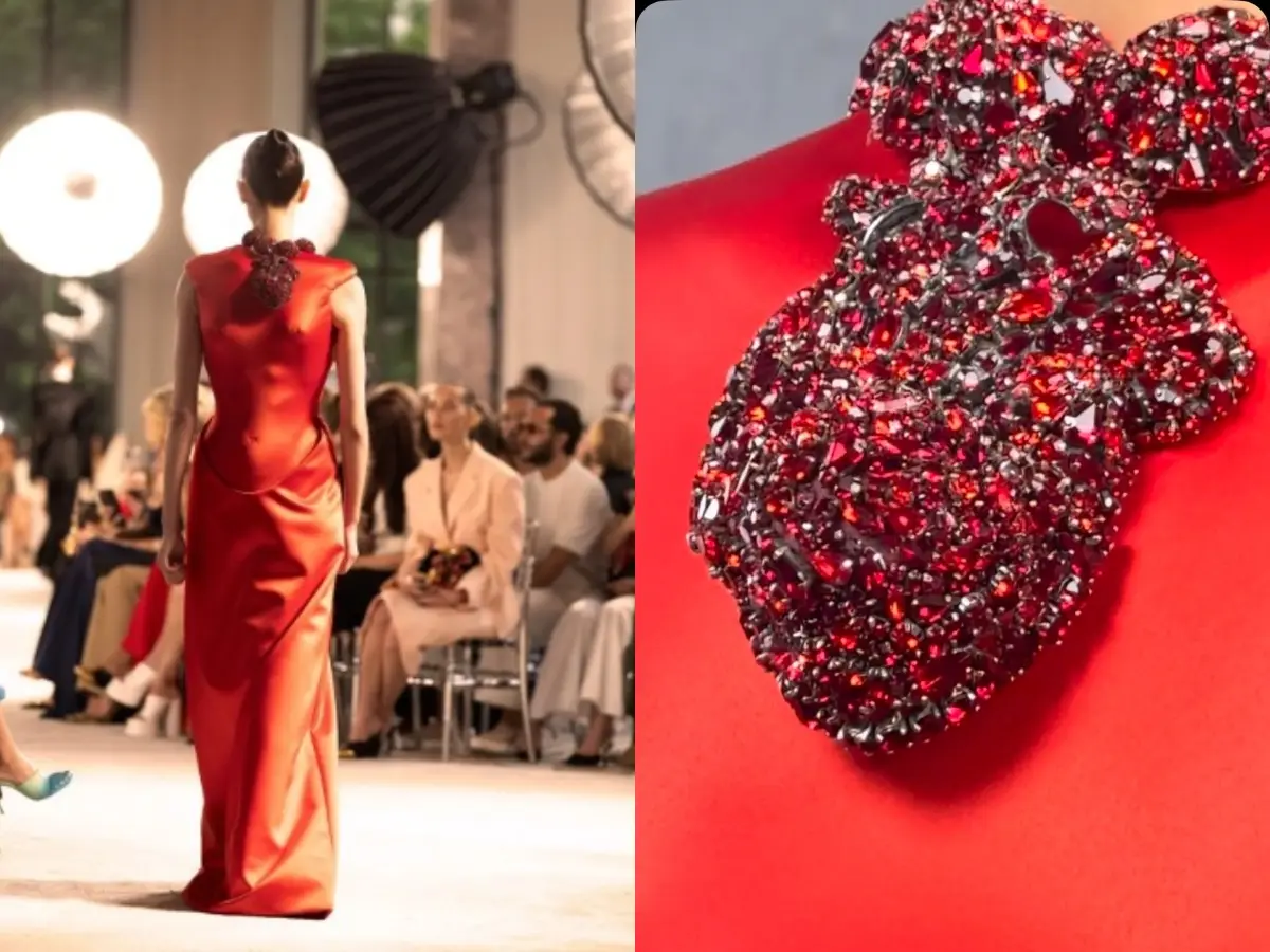 Schiaparelli's Beating-Heart Dress! Designer Daniel Roseberry gives ...