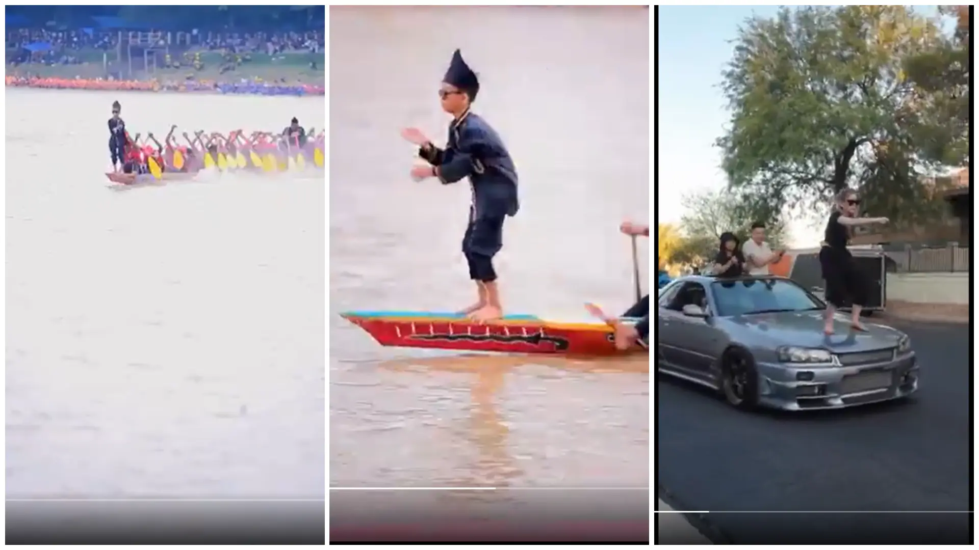 Aura farming: An Indonesian kid made some cool moves during a boat race ...