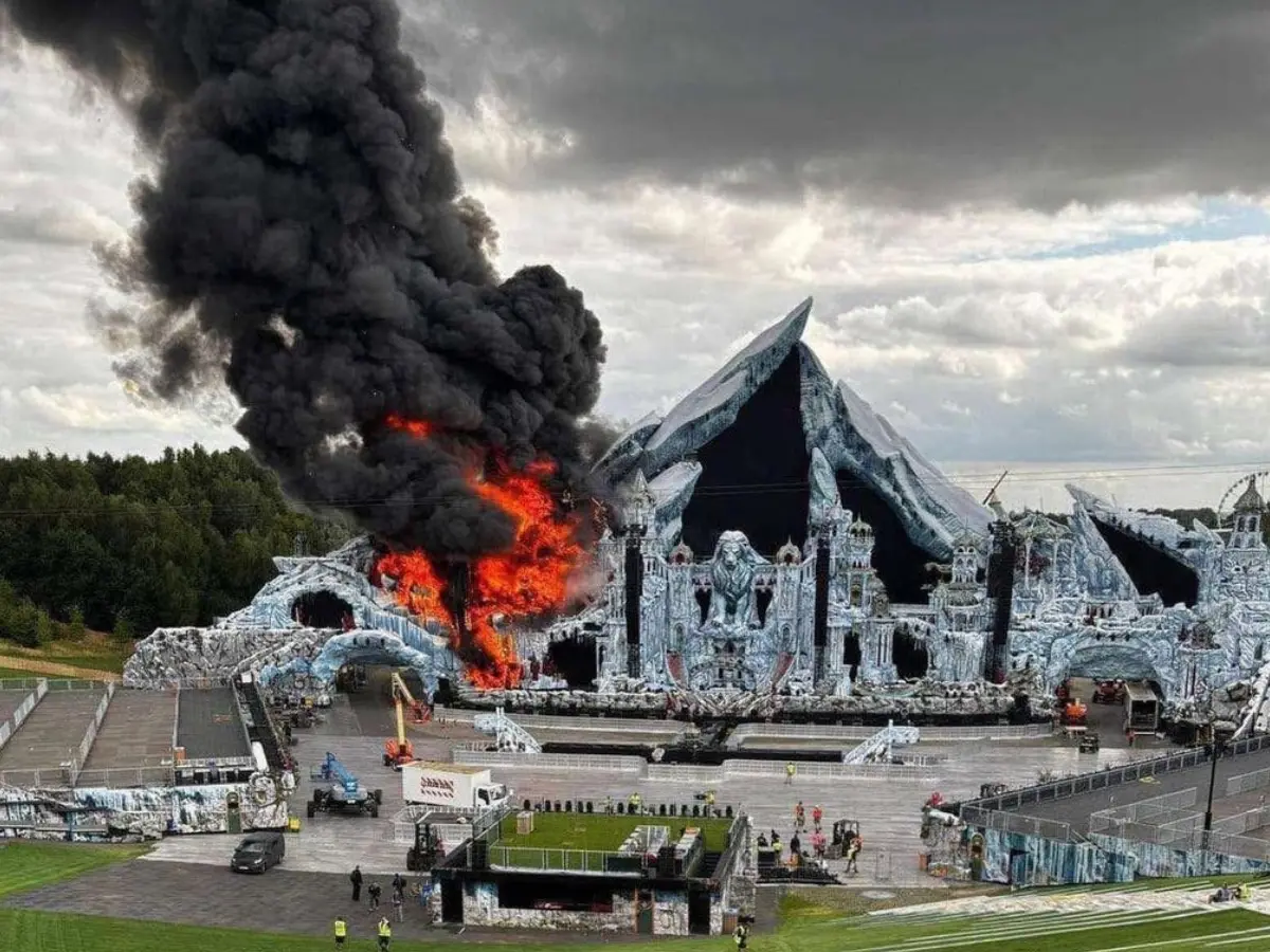 Massive fire engulfs Belgium's Tomorrowland mainstage ahead of grand ...
