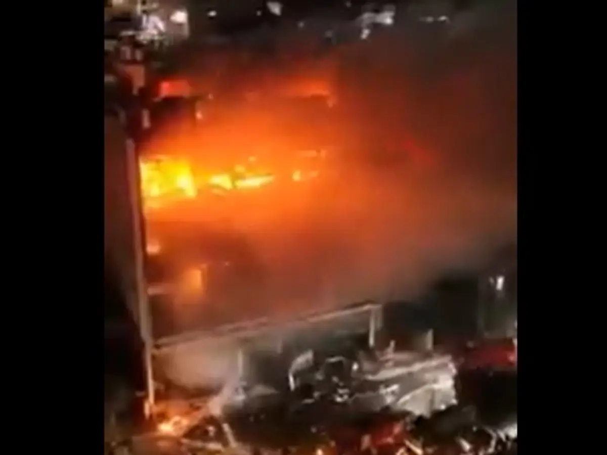Shocking drone video shows Iraq mall engulfed in gigantic fireball; 50 ...