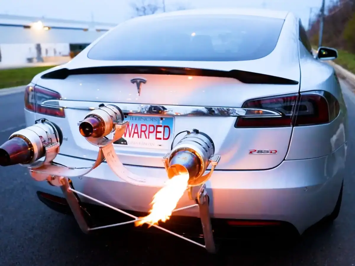 YouTuber adds fighter jet engines to his tesla car - Here’s what happened