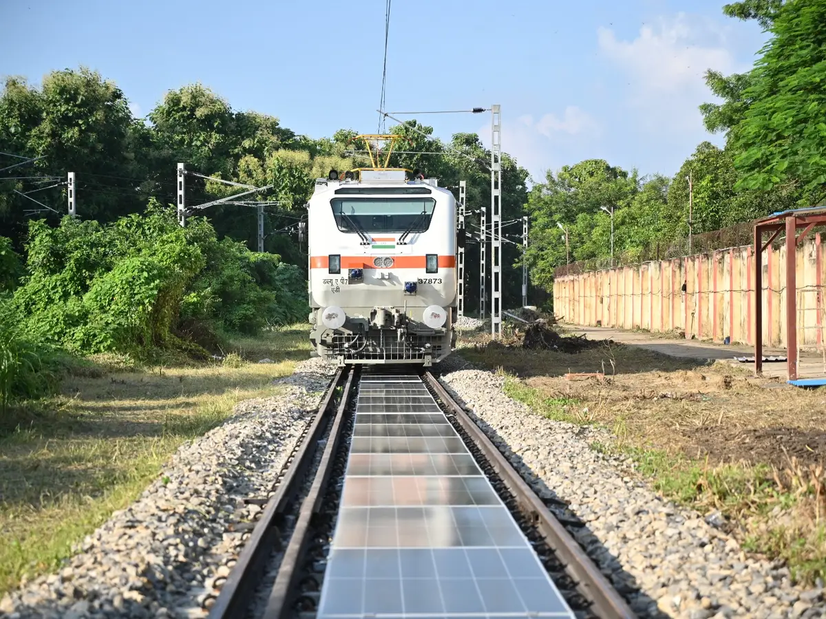 Indian Railways install first solar panels between tracks at BLW Varanasi