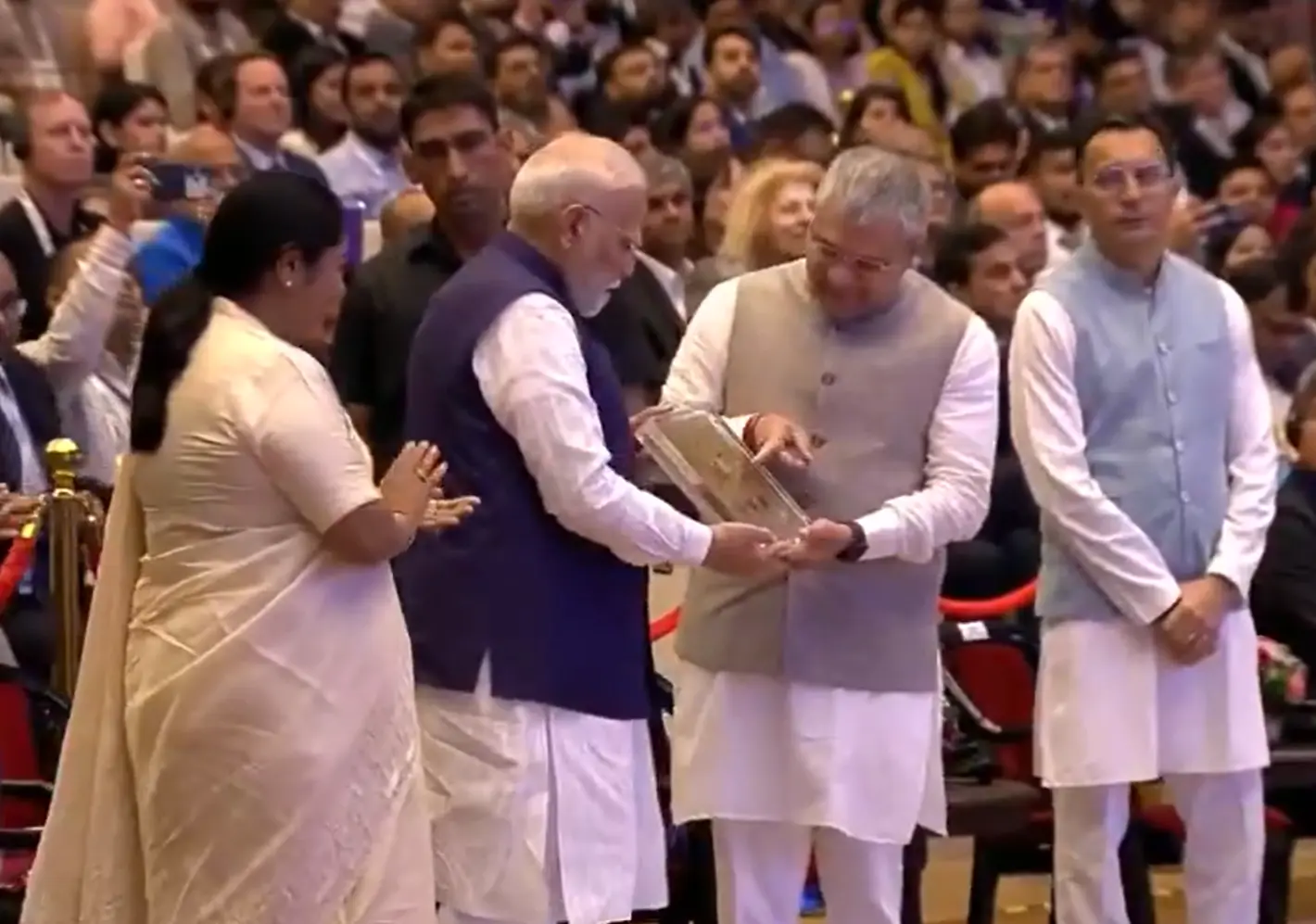 Semicon India 2025 PM Modi unveils Vikram Indias first homegrown 32 bit microchip