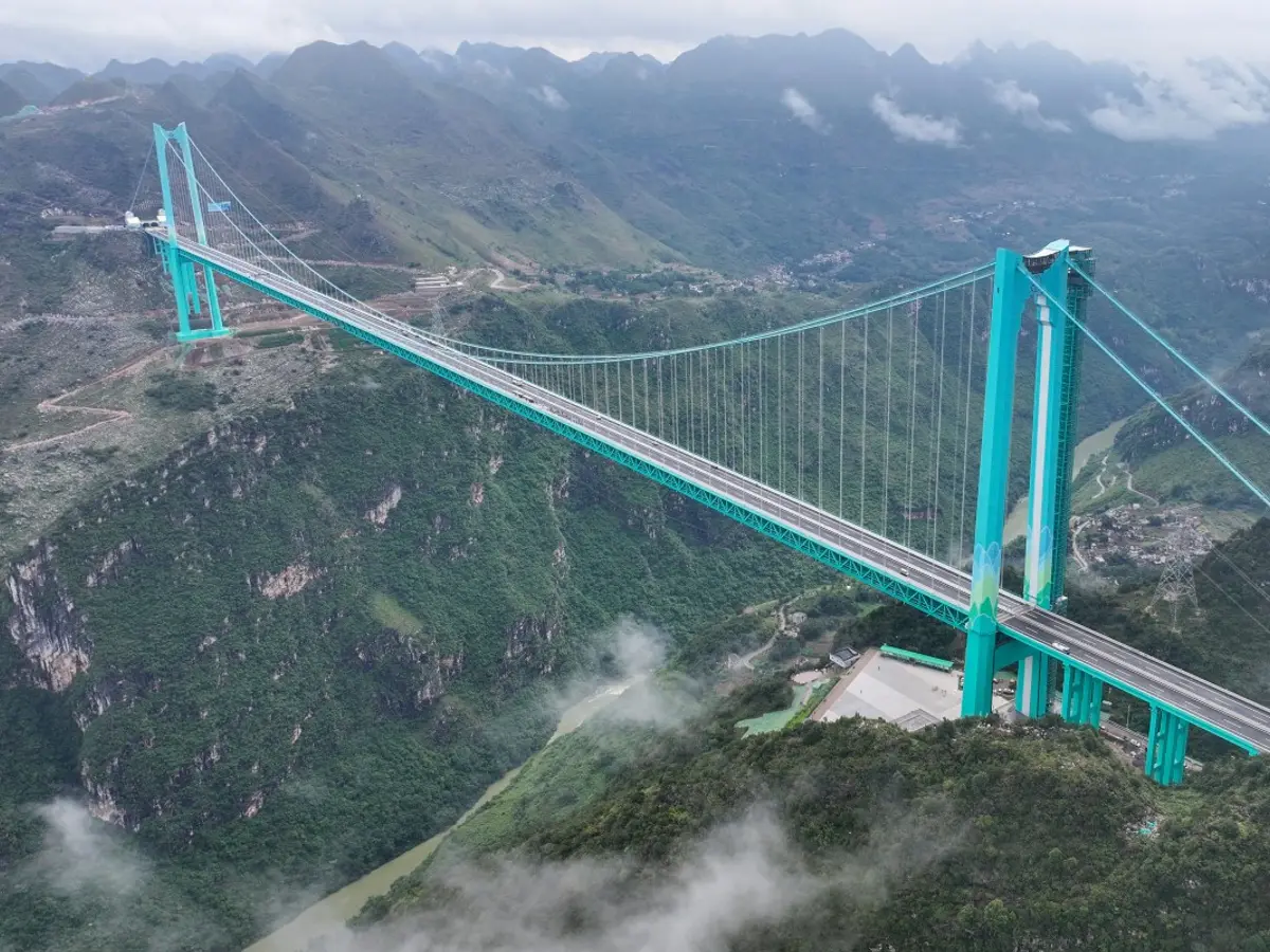 World’s tallest bridge opens in China's Guizhou province, cuts travel ...
