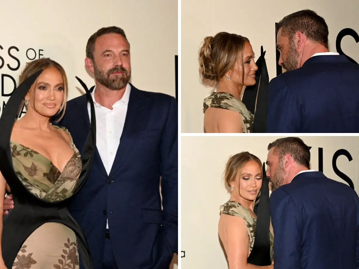 Bennifer reunites! Jennifer Lopez, Ben Affleck pose together on the red ...