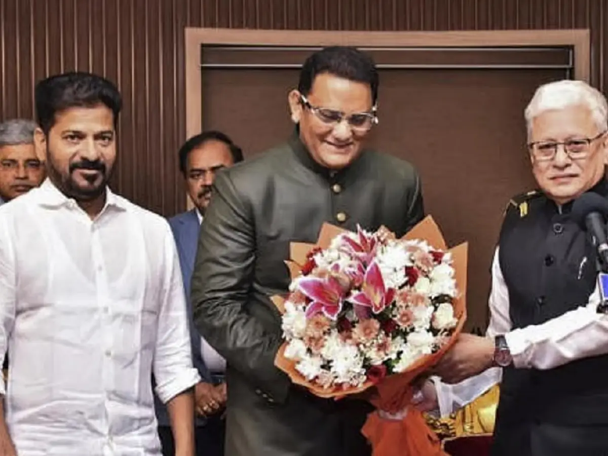 Former cricket captain Mohd Azharuddin sworn in as minister in Telangana