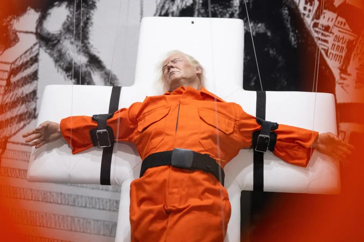 'Saint or Sinner?': British artist crucifies Donald Trump in shocking ...