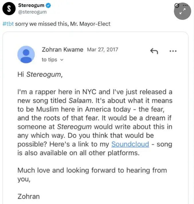 'Fear of a Muslim in America...': Zohran Mamdani's 2017 email to music ...