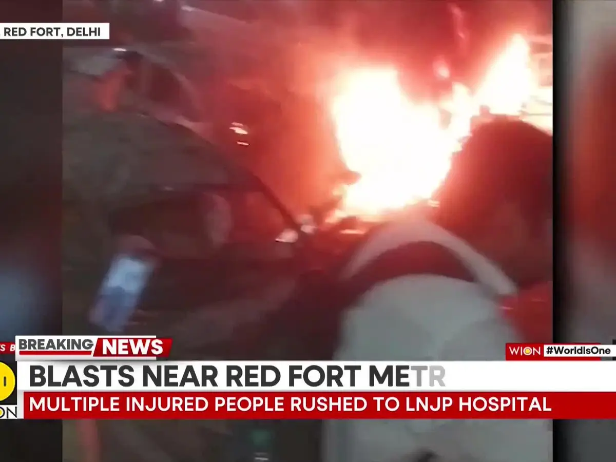 Red Fort Blast In Delhi: Explosion Near Red Fort, Multiple Vehicles ...