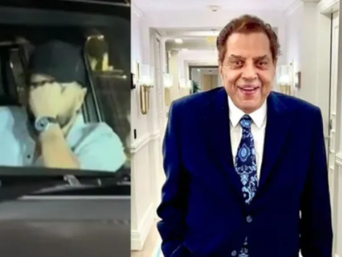 Sunny Deol and son Karan rush to hospital to meet Dharmendra, watch