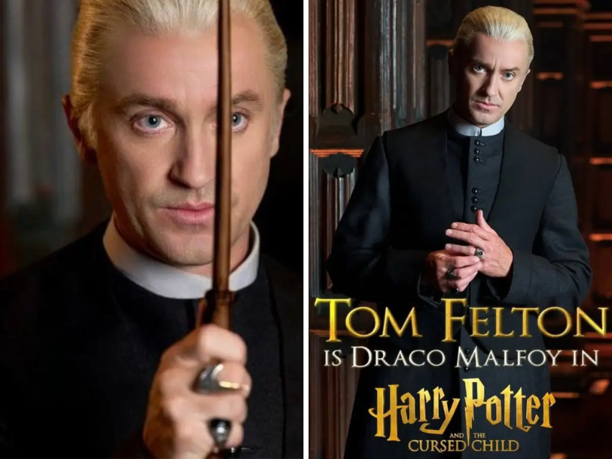 Tom Felton receives thunderous welcome in stage debut as Draco Malfoy