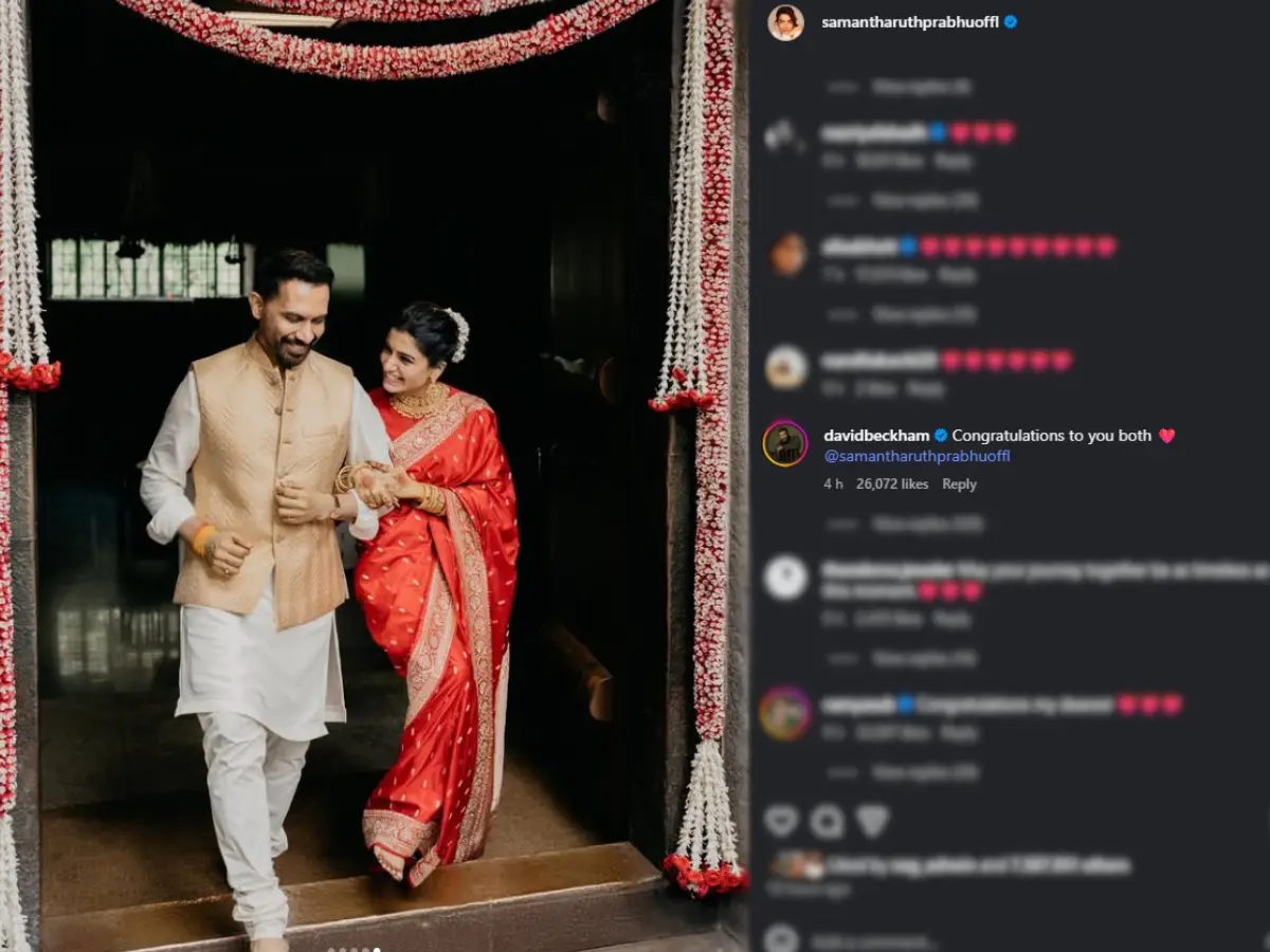 David Beckham wishes Samantha Ruth Prabhu as she marries filmmaker Raj ...