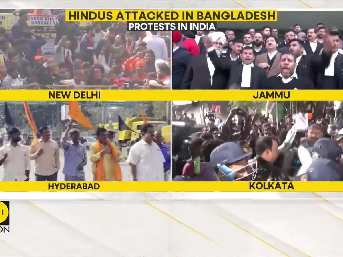 Bangladesh turmoil: Protest outside Bangladesh High Commission in New Delhi