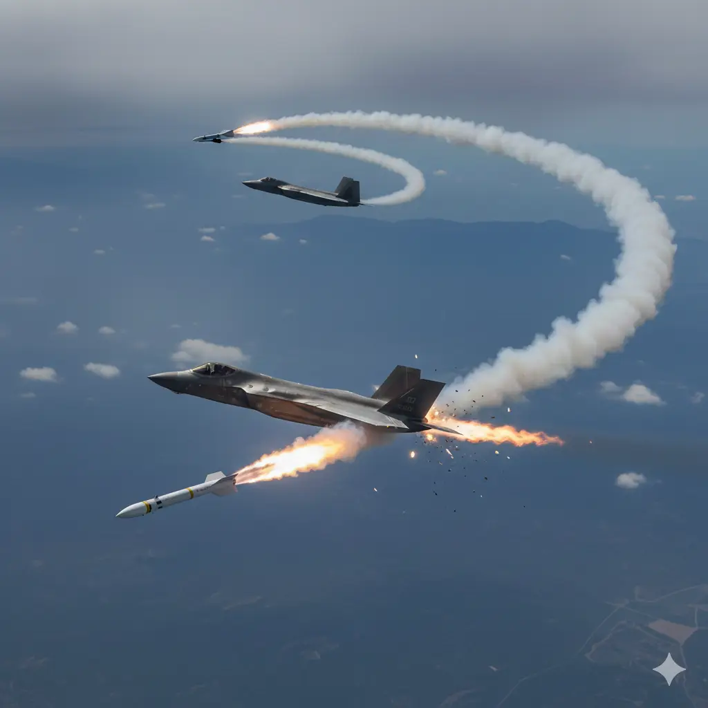 How air-to-air missiles track and destroy fighter jets mid-air