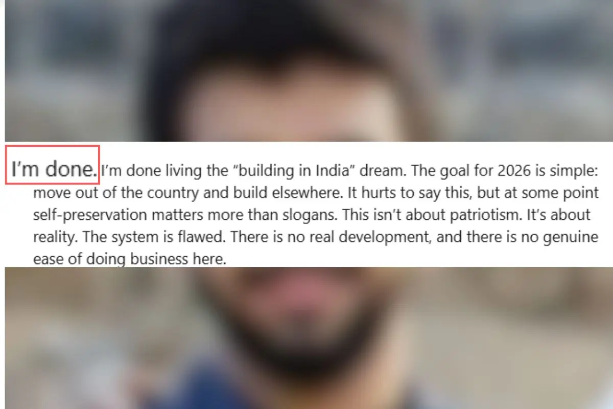 'I’m done living the “building in India” dream': Bengaluru CEO triggers ...