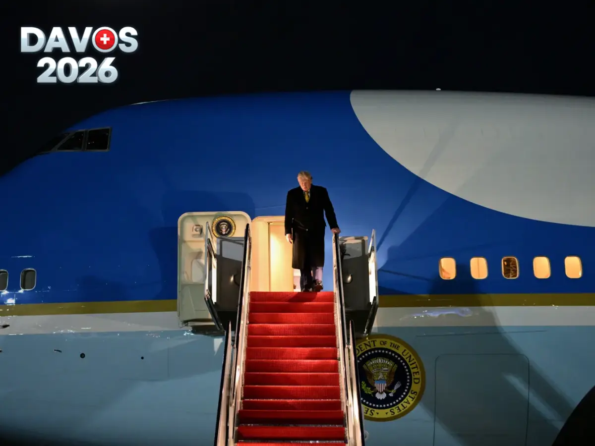 Trump resumes Davos trip after Air Force One made sudden U-turn while ...