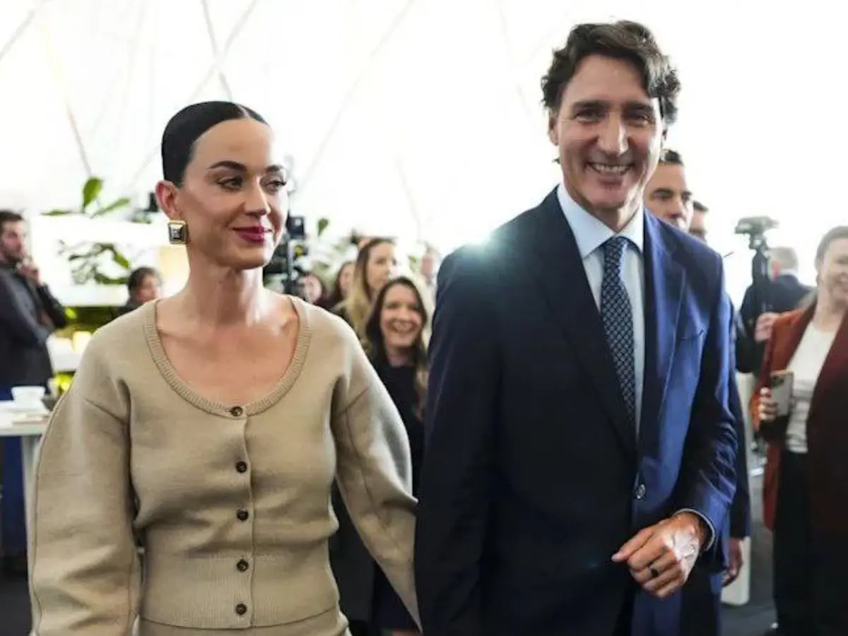 Katy Perry joins Justin Trudeau at Davos, walk hand-in-hand at World ...
