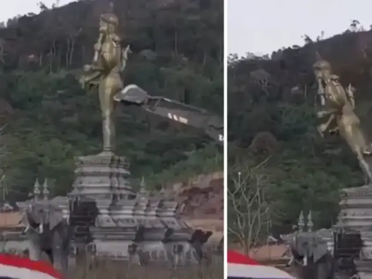Thailand installs Buddha statue at disputed border where Vishnu idol ...