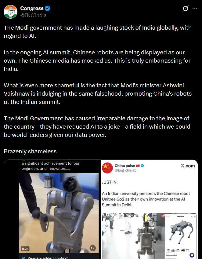 'Chinese robodog' controversy at India AI Summit: Galgotias University ...