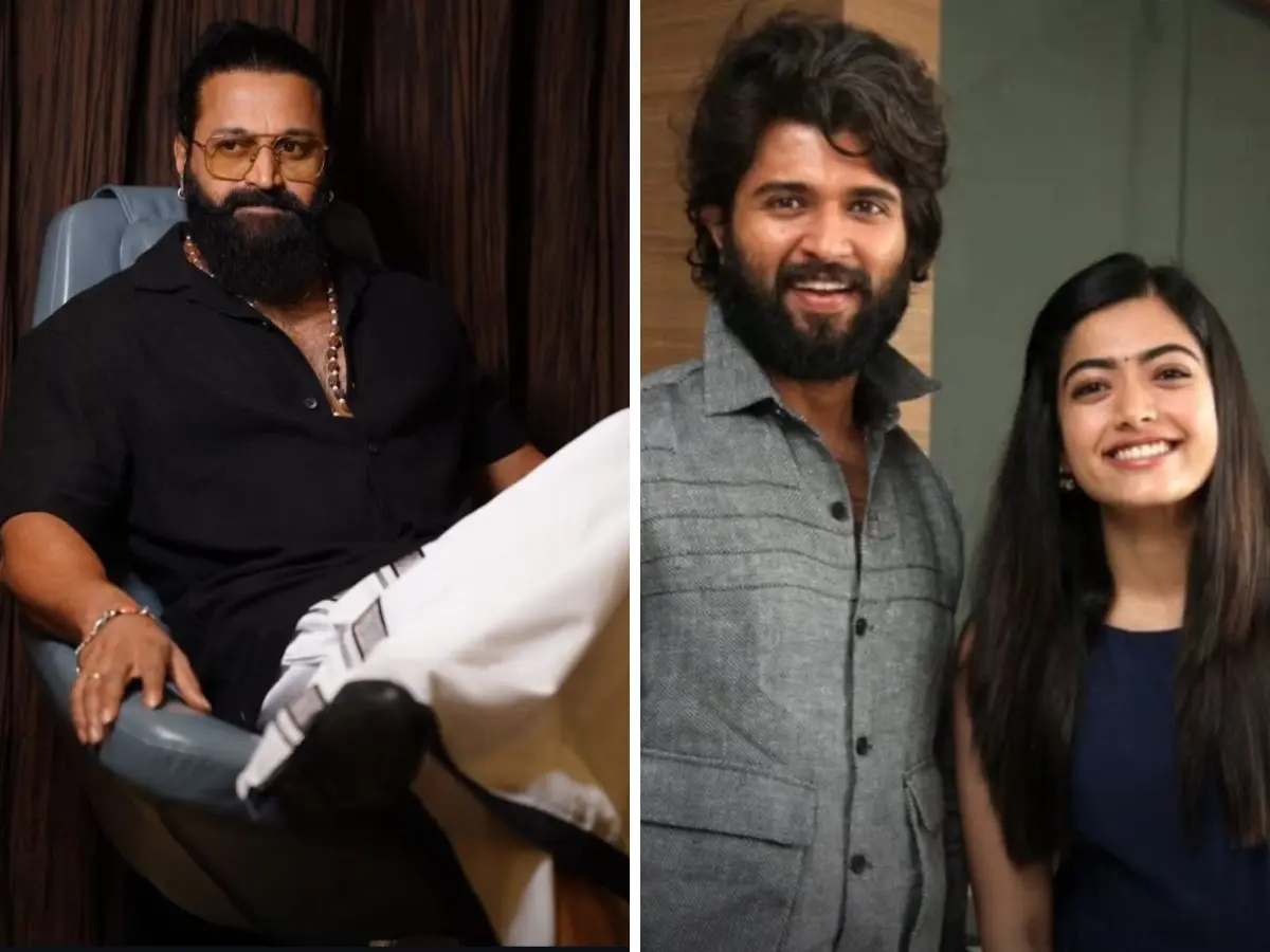 Rishab Shetty walks away as he is asked about Rashmika Mandanna-Vijay ...
