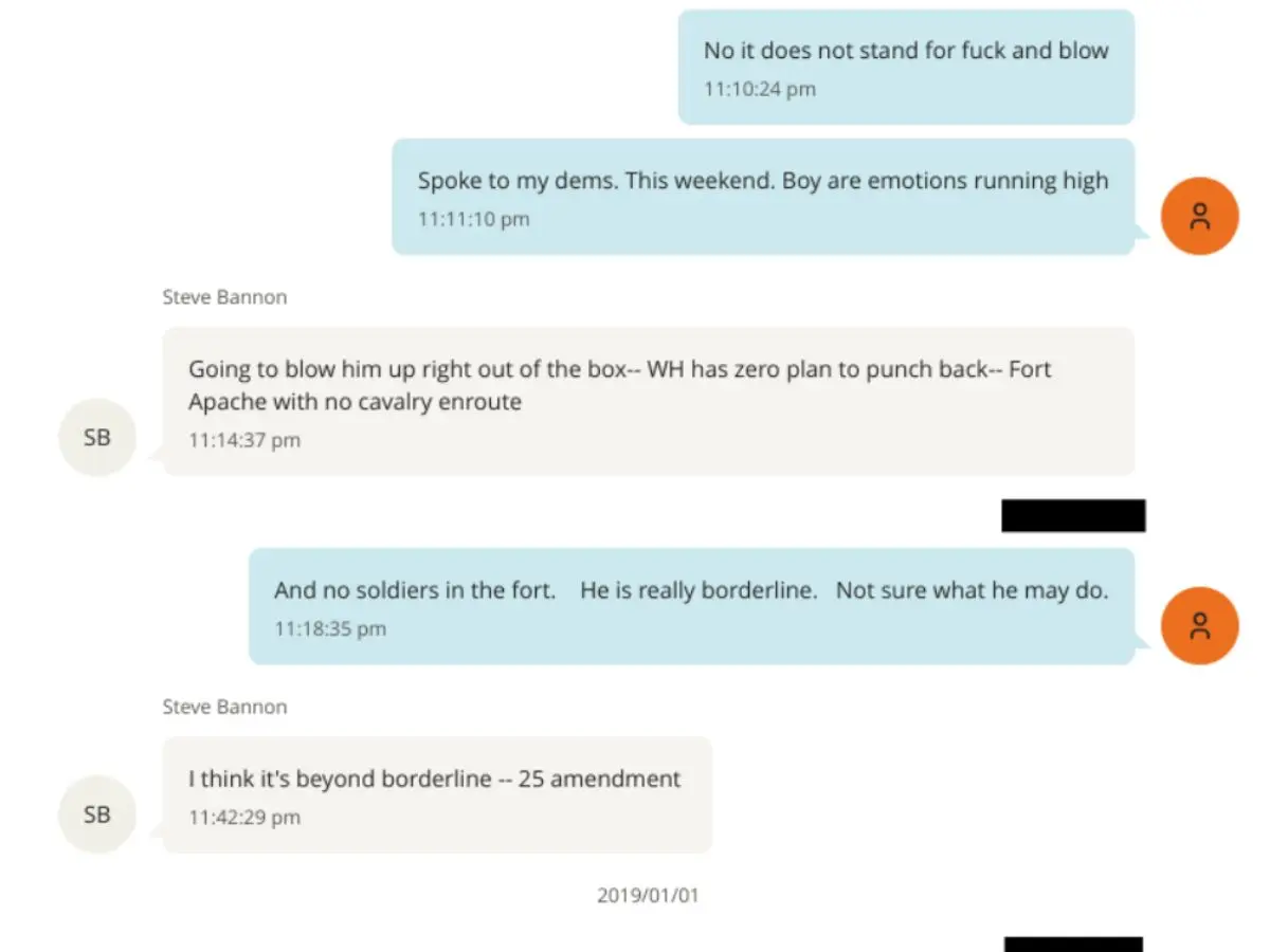 Epstein Files reveal Bannon texts on removing Trump in 2018