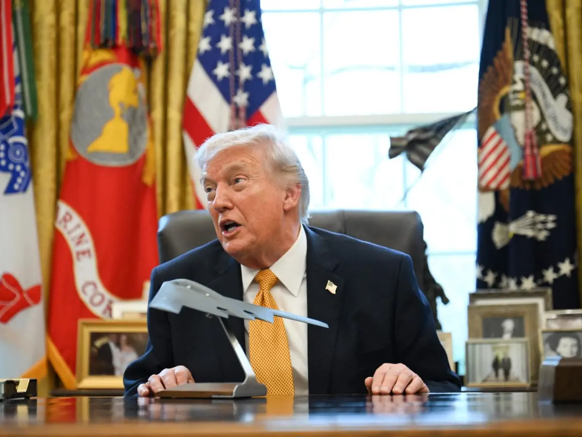 Holding B-2 bomber model, Trump says, ‘Ex-US president told me he ...