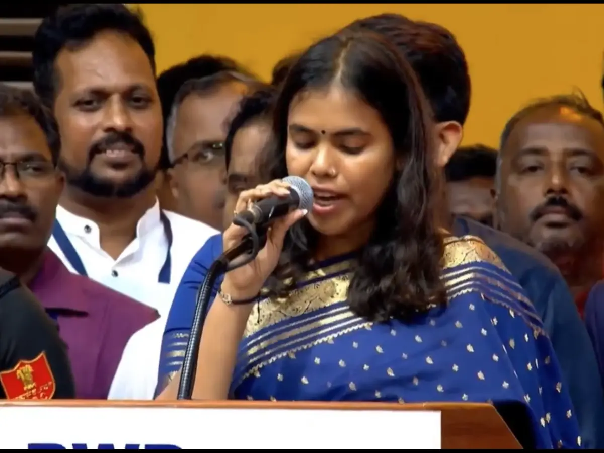 S Keerthana, the youngest, multilingual woman minister in Vijay’s ...