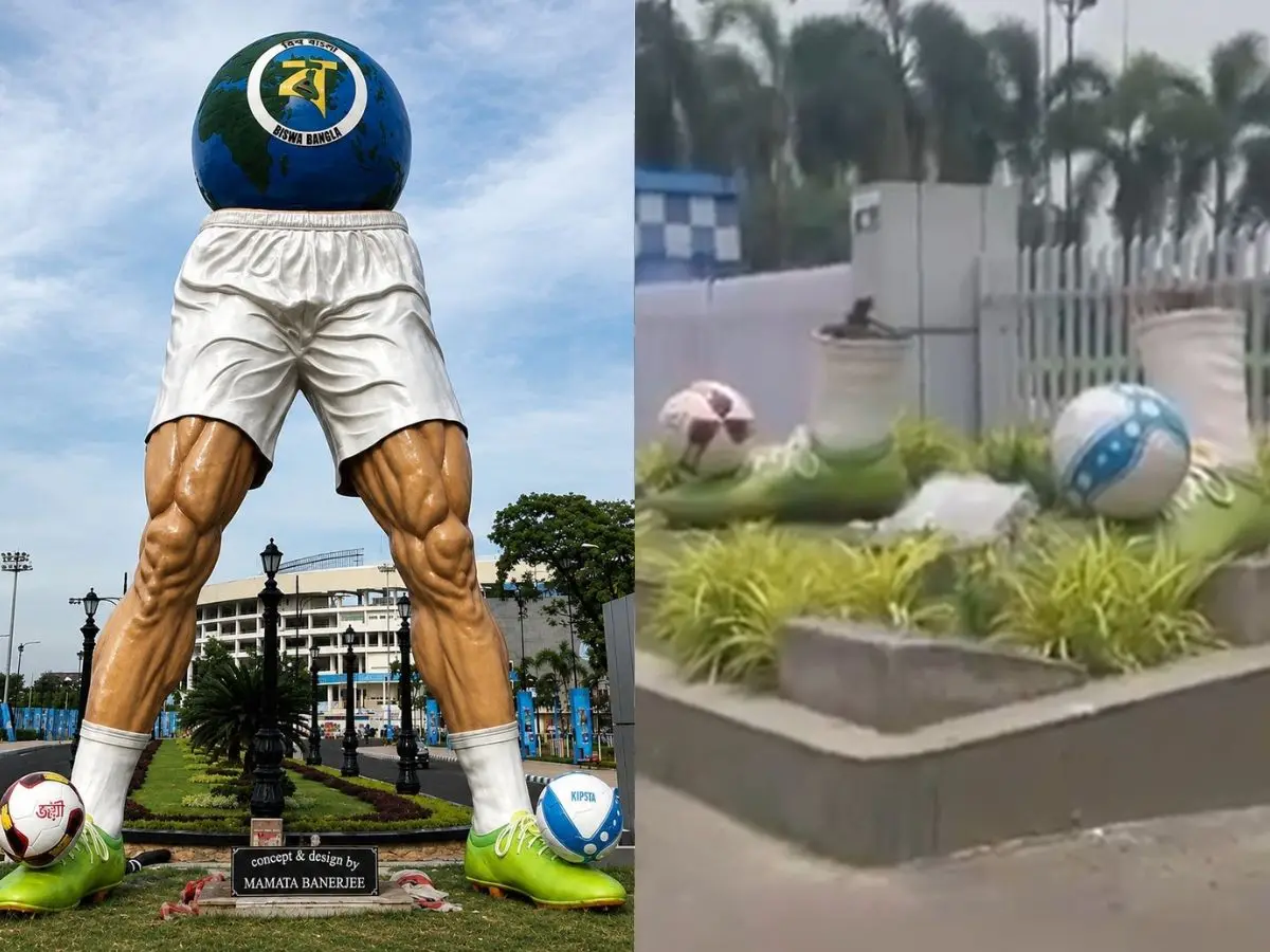 Mamata Banerjee-designed football sculpture removed from Kolkata’s Salt ...