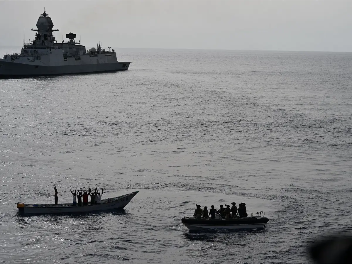 Indian Navy warship INS Kolkata foils pirate threat near merchant ...