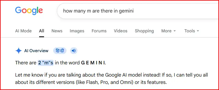 After 'Disregard', Google AI Overview has a spelling problem - 'P' in ...