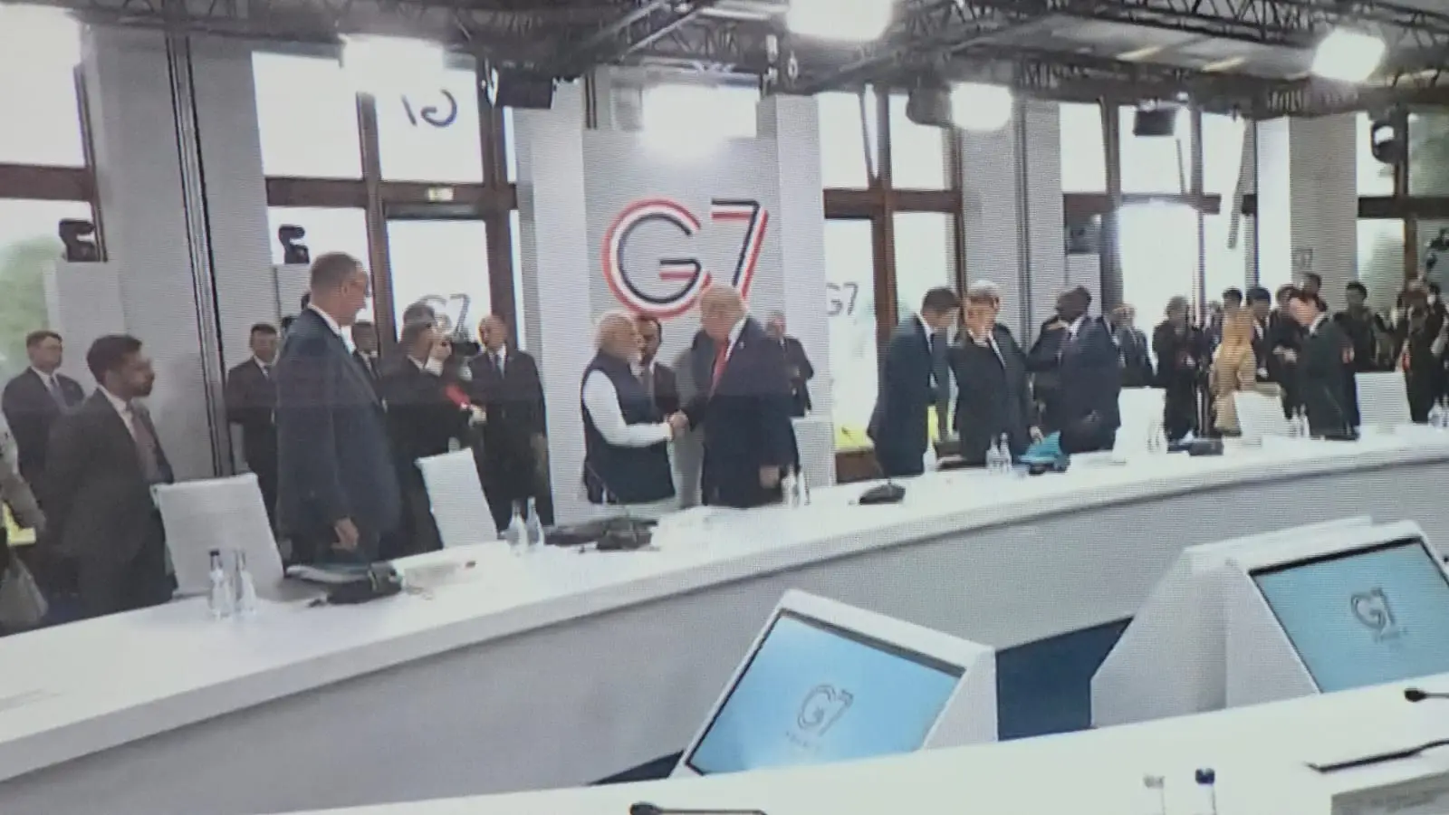 WATCH | Modi meets Trump on G7 sidelines in first in-person interaction ...